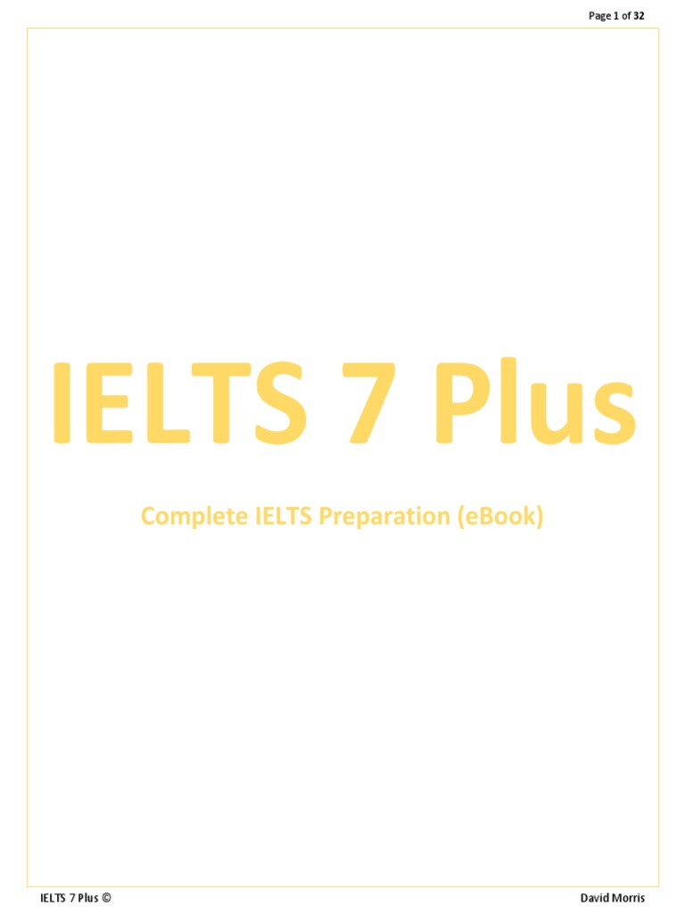 IELTS 7 Plus - IELTS Preparation Ebook | PDF | International English ...
