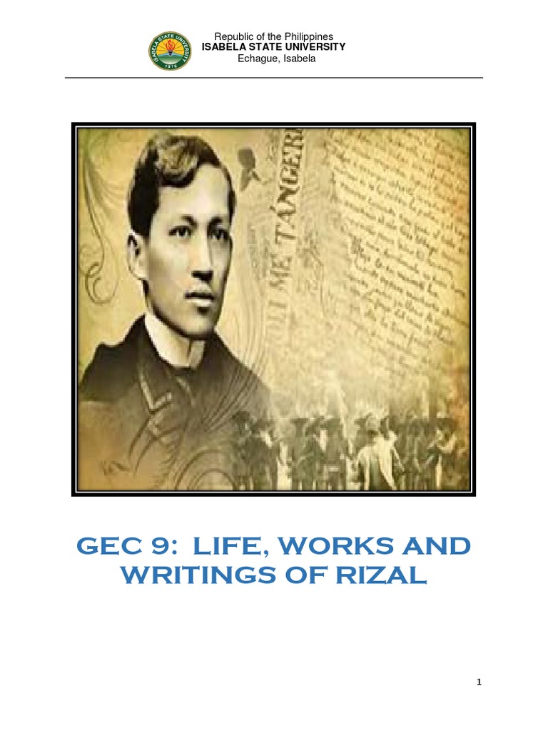 Gec 9: Life, Works and Writings of Rizal: Republic of The Philippines Echague, Isabela | PDF