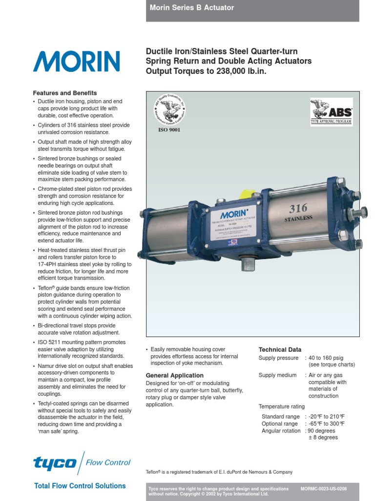 Actuador Morin | PDF | Piston | Valve