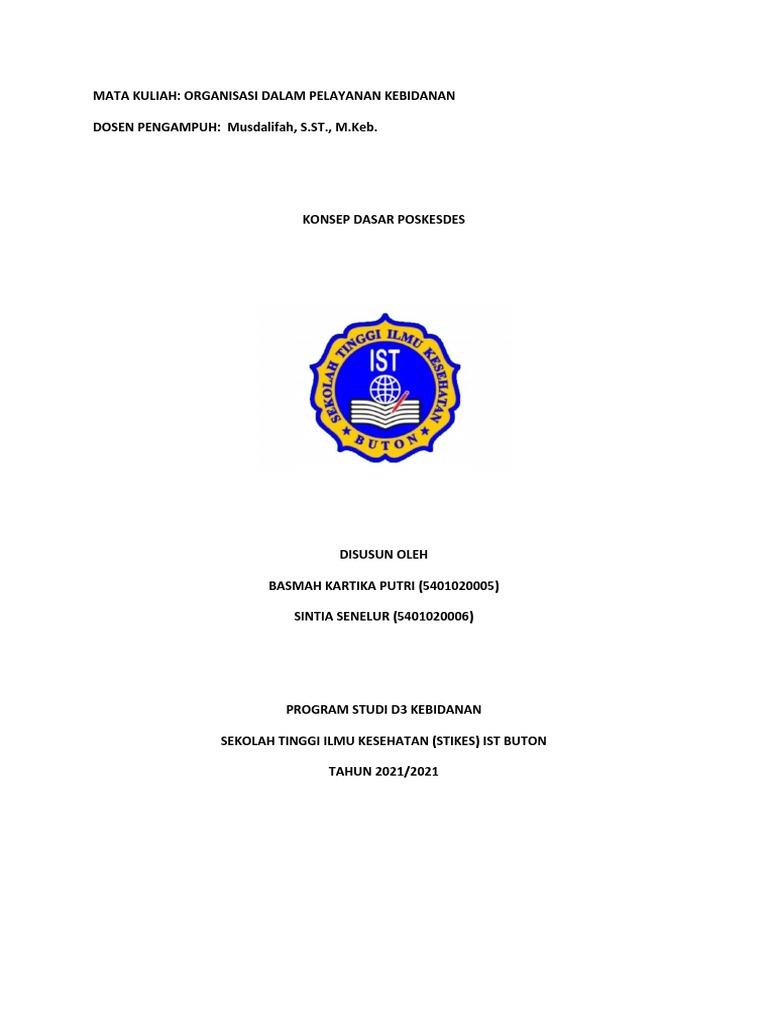 Konsep Poskesdes | PDF | Pengembangan Diri