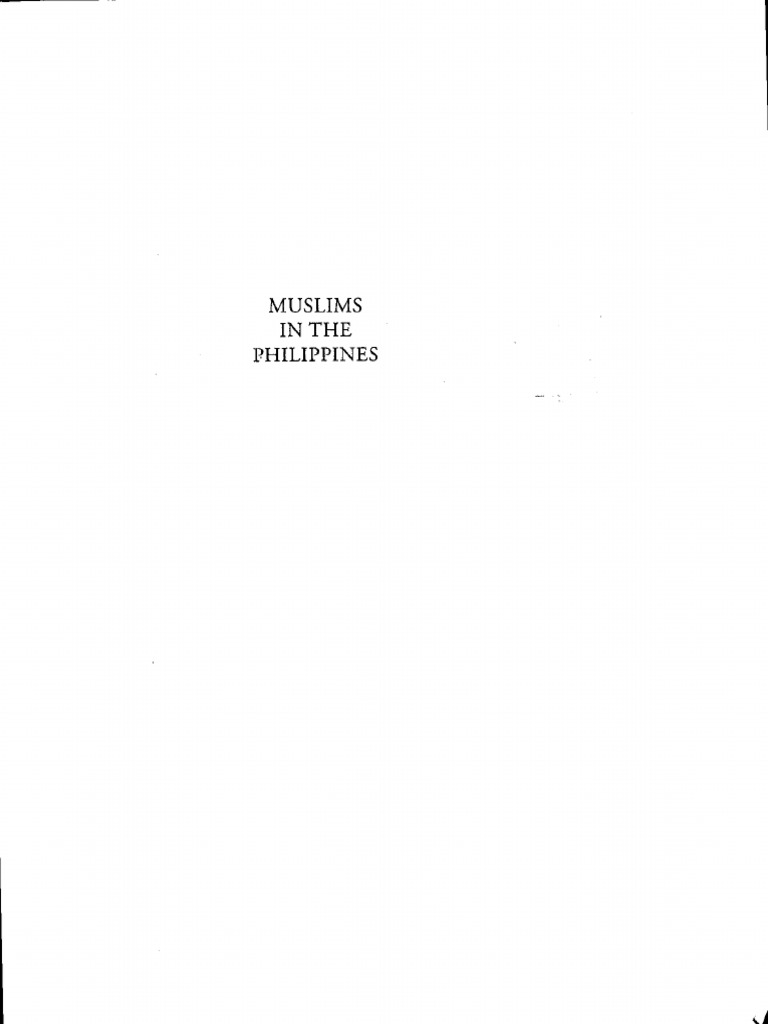 Muslims in The Philippines by Cesar A. Majul | PDF