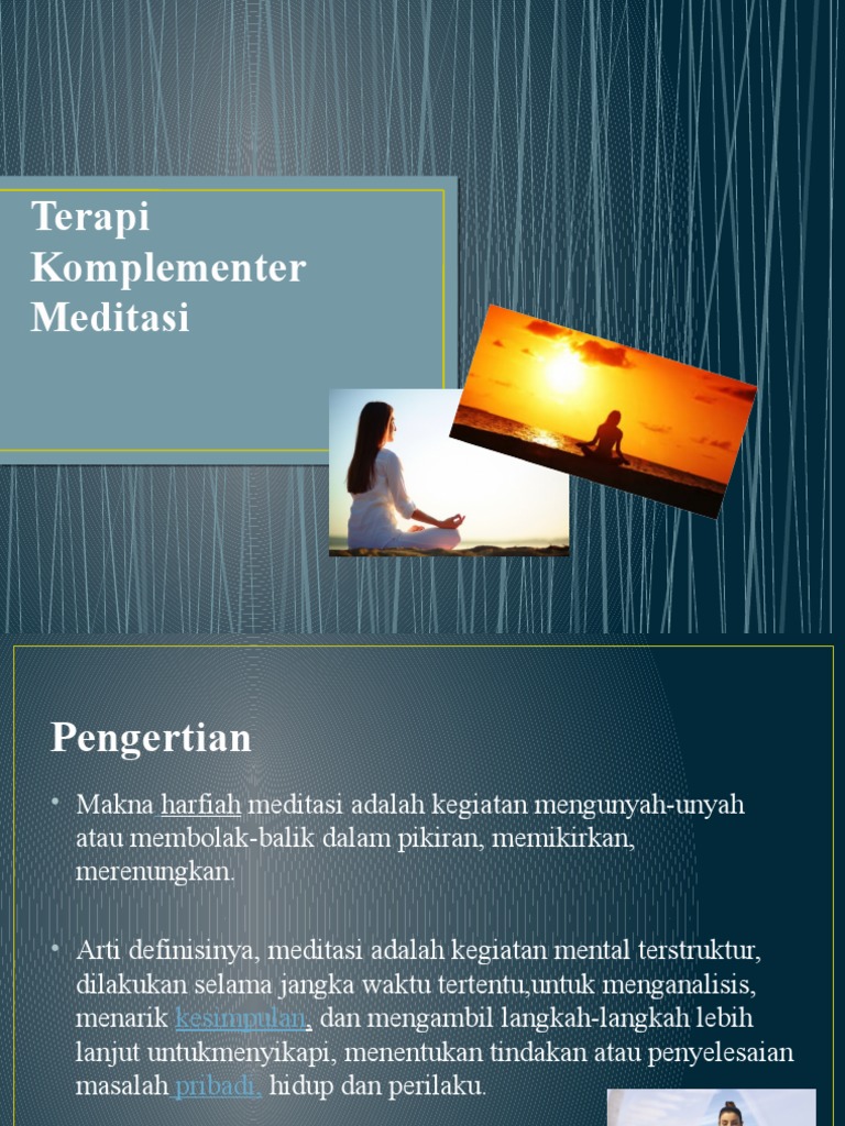 Terapi Komplementer Meditasi | PDF