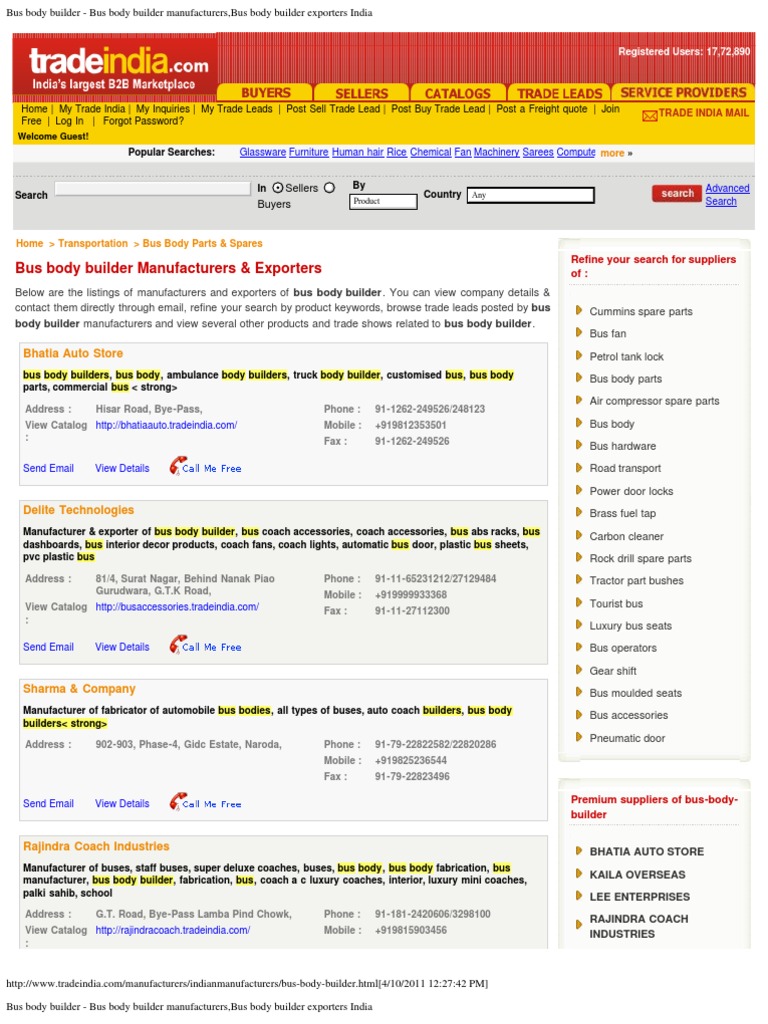 Bus Body Builder - Bus Body Builder Manufacturers, Bus Body Builder ...