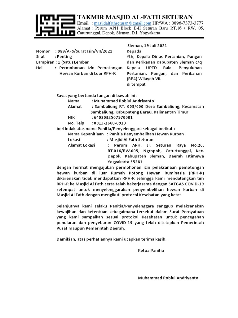 089 - Surat Izin UPTD | PDF