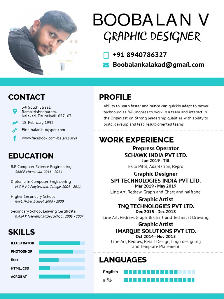 Boobalan V: Graphic Designer | PDF | Computing | Design