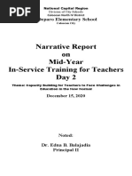 Department of Education: In-Service Training Narrative Report | PDF ...