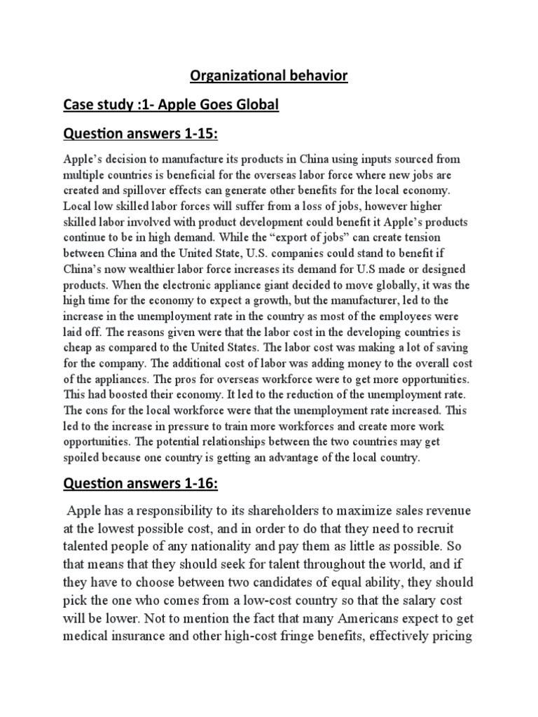 Apple's Decision to Manufacture Products Globally: Benefits, Drawbacks ...