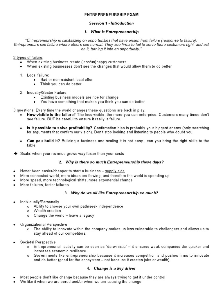 Entrepreneurship Summary | PDF | Entrepreneurship | Corporate Finance