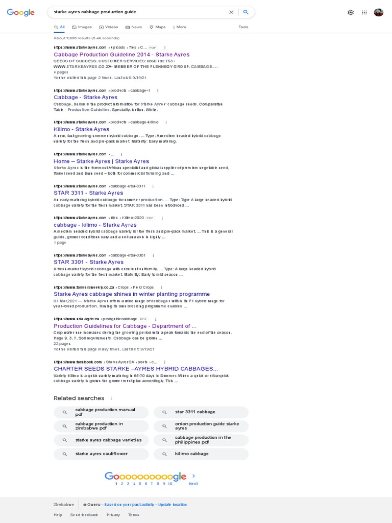 Starke Ayres Cabbage Production Guide - Google Search | PDF | Cabbage ...