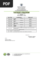 Grade 1 Class Program 2020-2021 | PDF