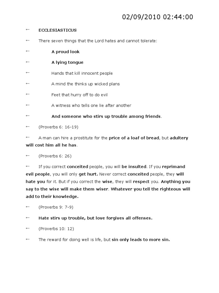 ECCLESIASTICUS | PDF