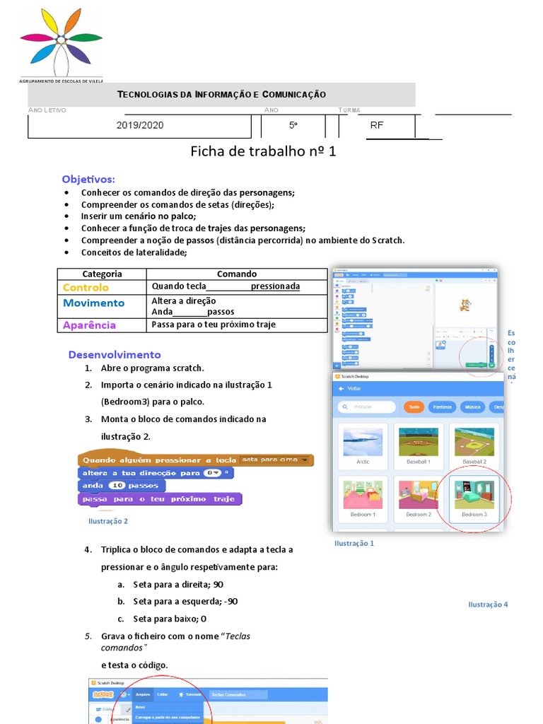 Fichas Trabalho Scratch 1 | PDF