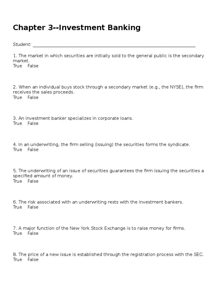 Investment Banking Fundamentals | PDF | Securities (Finance) | Stocks