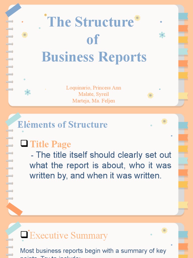 Structure of Business Reports | PDF | Data | Theory