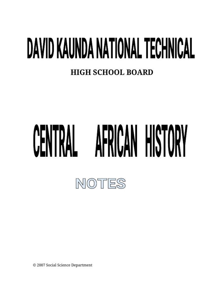 Central African History | PDF | Zambia | Bantu