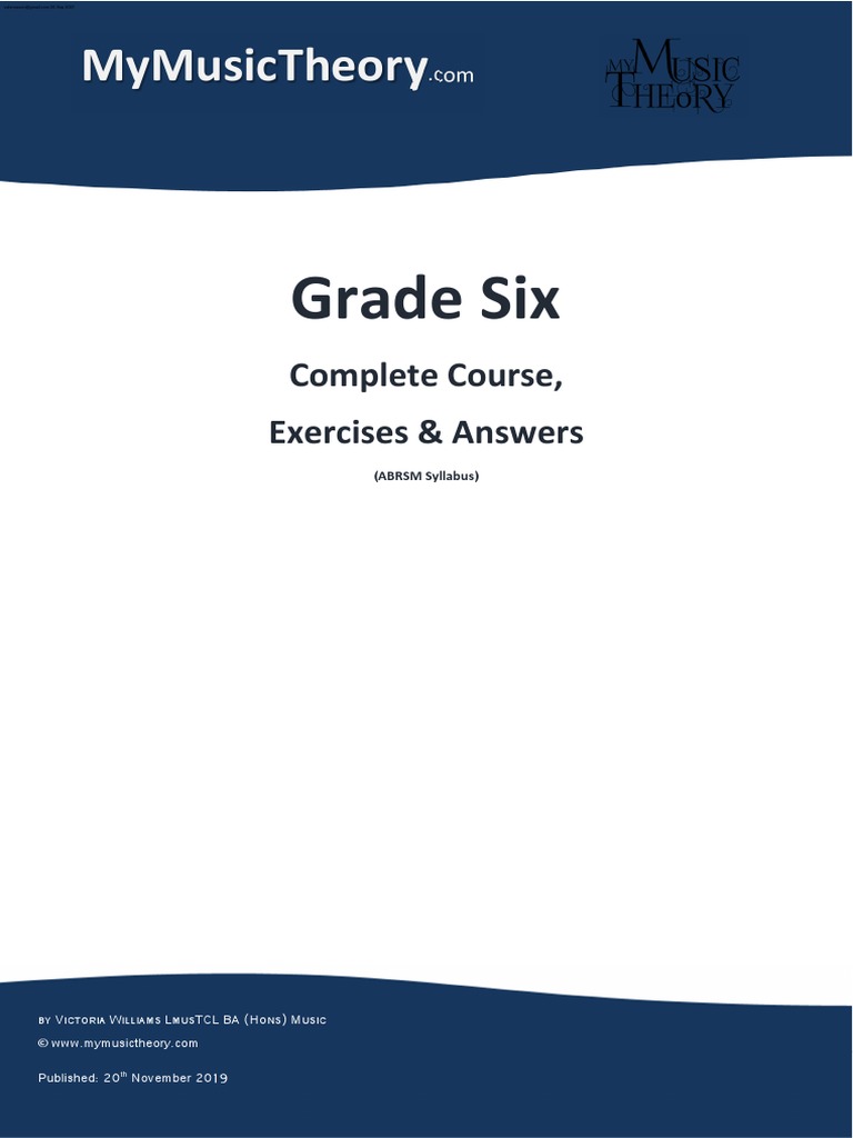 Grade 6 Course and Exercises Complete 201119 | PDF | Chord (Music ...