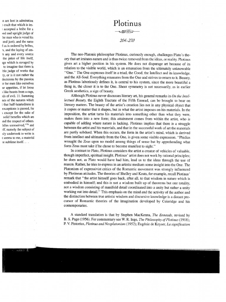 Plotinus - Intellectual Beauty | PDF