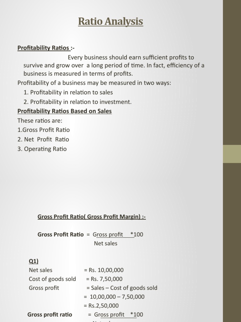 Ratio Analysis: Profitability Ratios | PDF | Dividend | Equity (Finance)