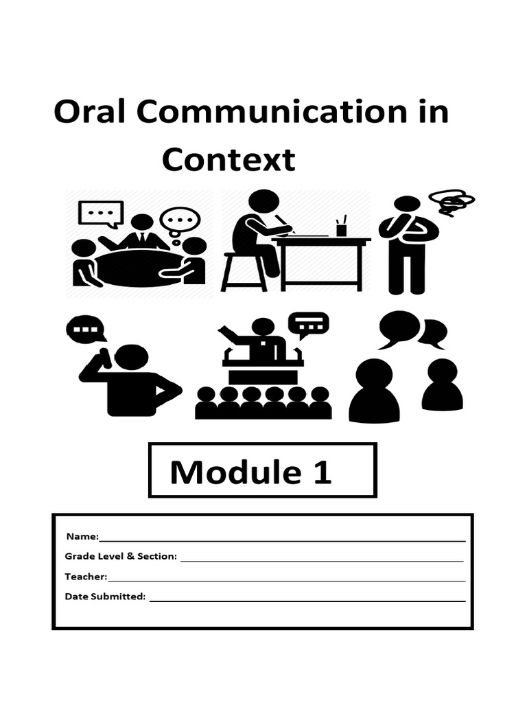 Oral Communication in Context: Name: Grade Level & Section: Teacher ...