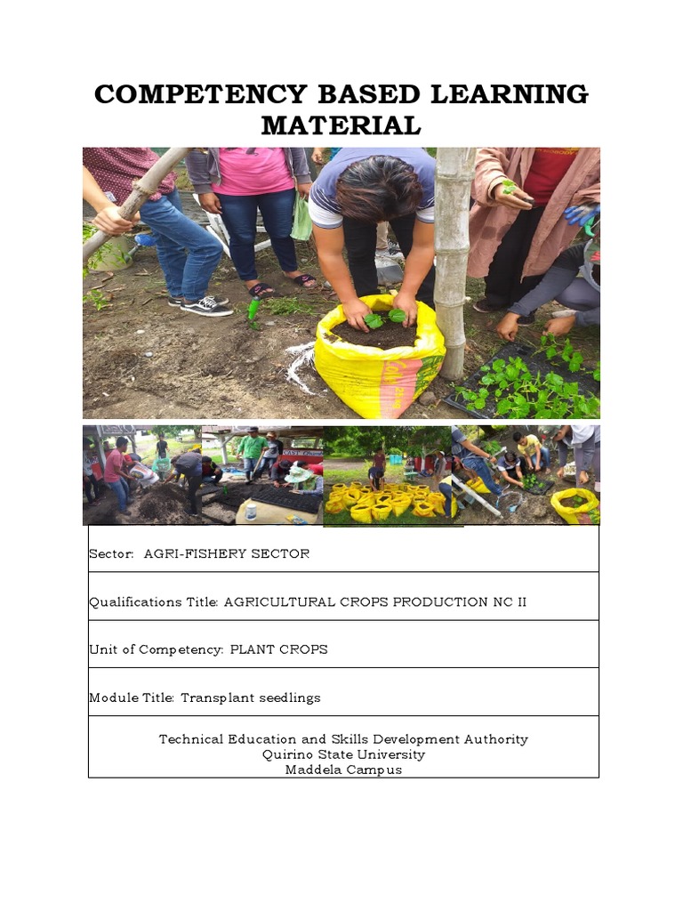 Competency Based Learning Material: Sector: Agri-Fishery Sector | PDF | Learning | Cognition