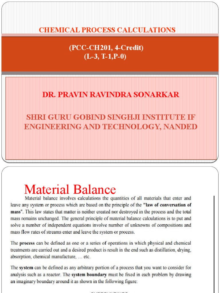 Chemical Process & Calculation: Unit and Dimensions | PDF