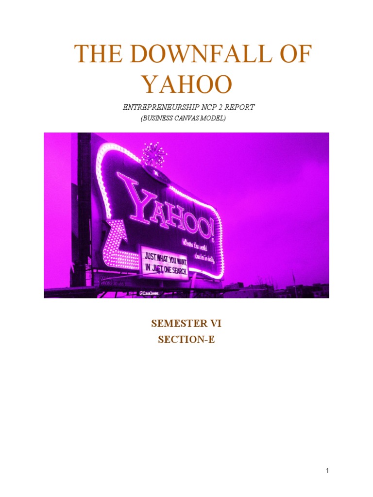 Downfall of Yahoo | PDF | Yahoo! | World Wide Web