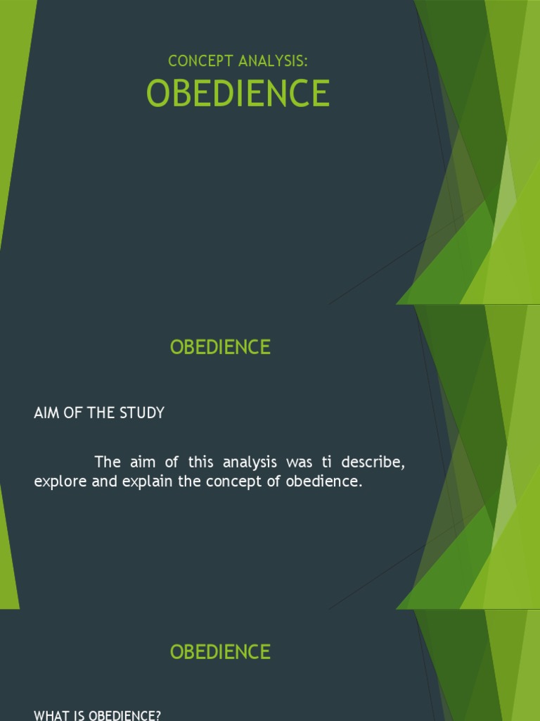 Concept Analysis Obedience | PDF | Obedience (Human Behavior) | Conformity