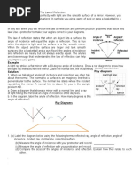 Lens Ray Diagram Worksheet | PDF