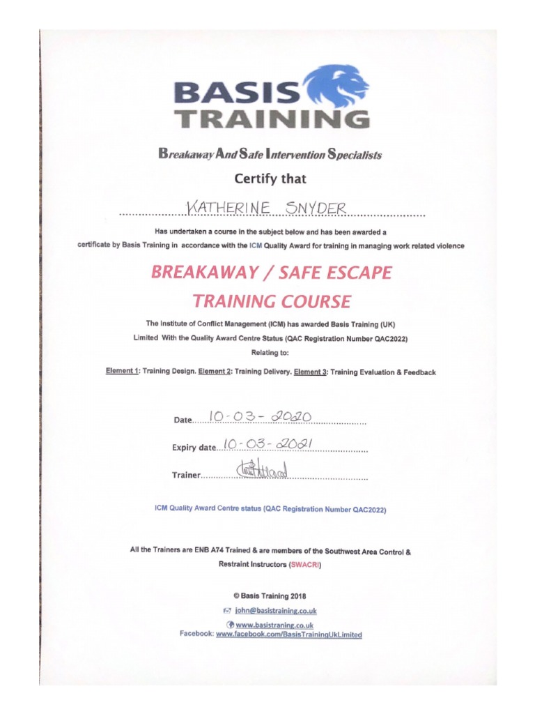Breakaway Training | PDF