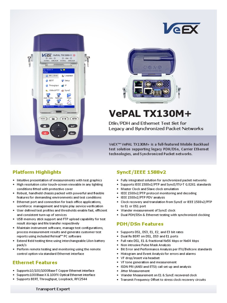 Vepal Tx130M+: Platform Highlights Synce/Ieee 1588V2 | PDF | Computer ...