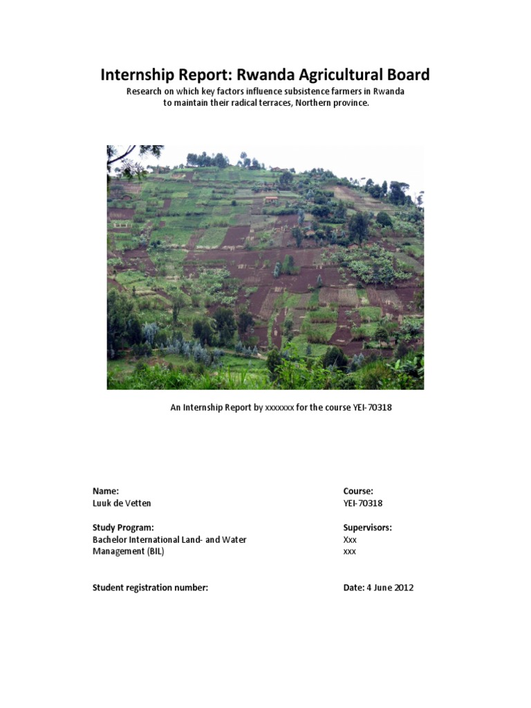 Internship Report: Rwanda Agricultural Board: Name: Course | PDF ...