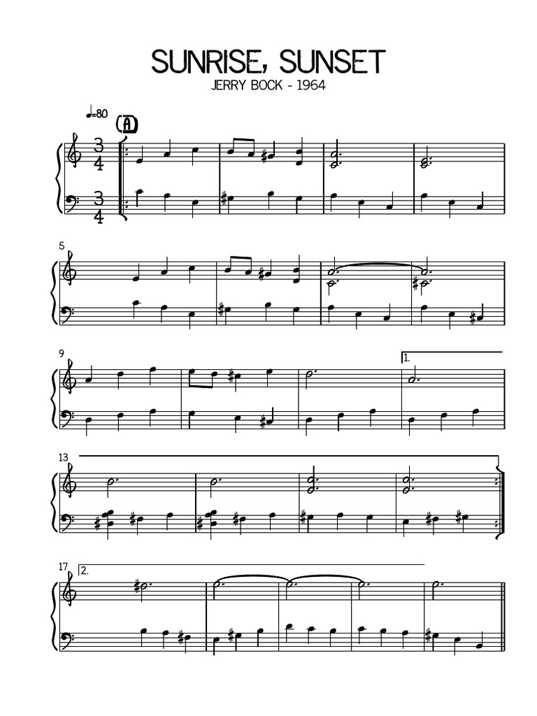 Sunrise, Sunset | PDF