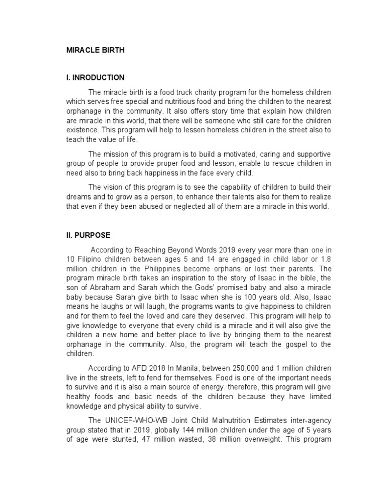 Concept Paper | PDF | Orphanage | Isaac