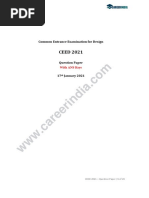 Official CEED 2024 Question Paper With Answer Key - 1751714454700 | PDF | Multiple Choice