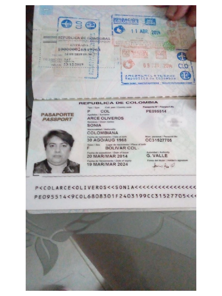 Pasaporte Sonia Arce | PDF