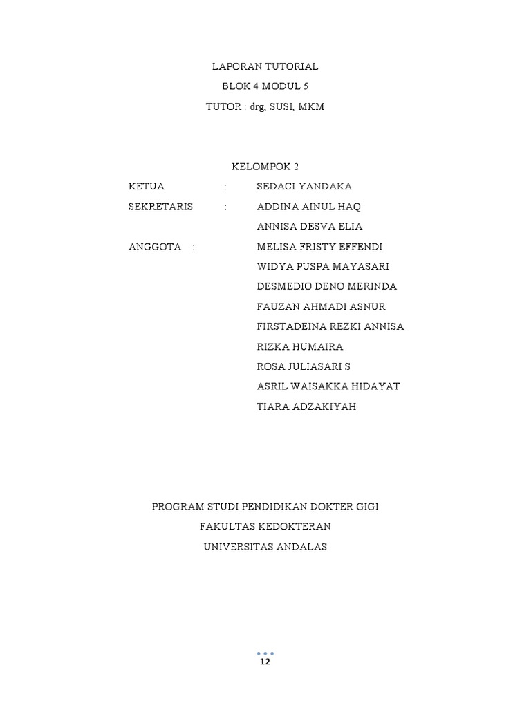 LAPORAN TUTORIAL Modul 5 | PDF