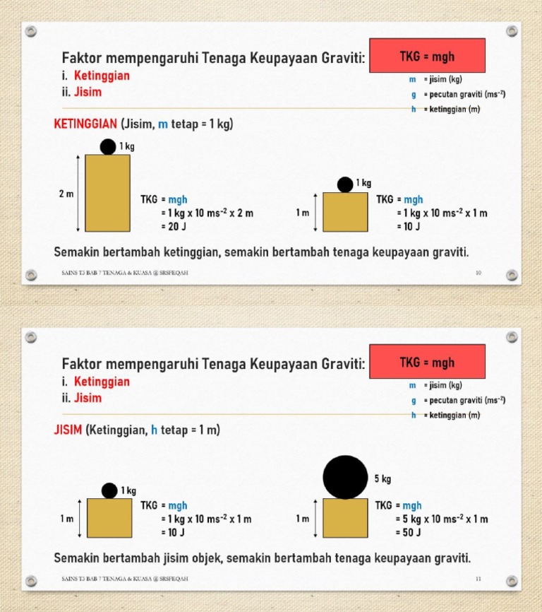 Formula Tenaga Keupayaan Graviti | PDF