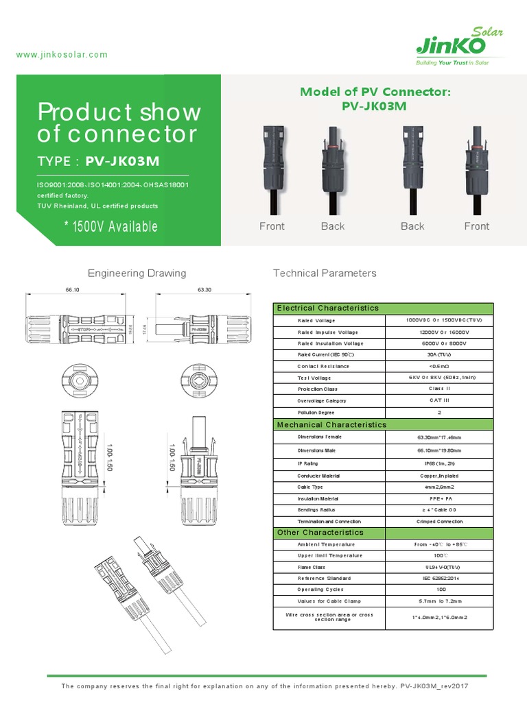 Connector Datasheet - JK03M & JK03M2 Connector Datasheet - EN | PDF ...