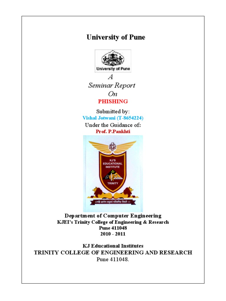 Phishing Seminar Report Final | PDF | Phishing | Computer Security Exploits