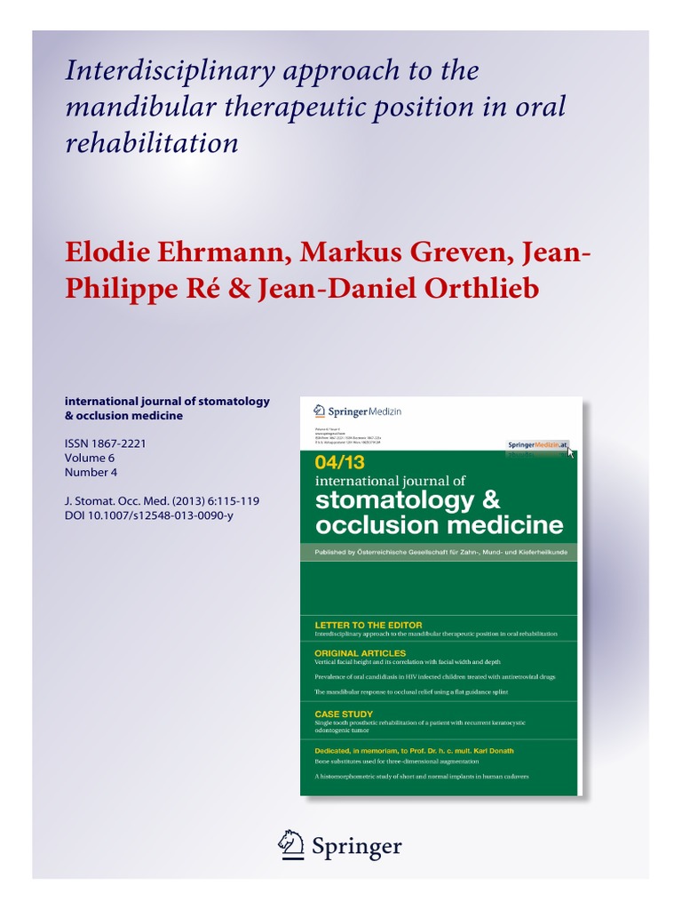 Interdisciplinary Approach To The Mandib | PDF | Health Care ...