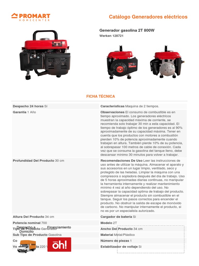 Prom Art | PDF | Generador eléctrico | Gasolina