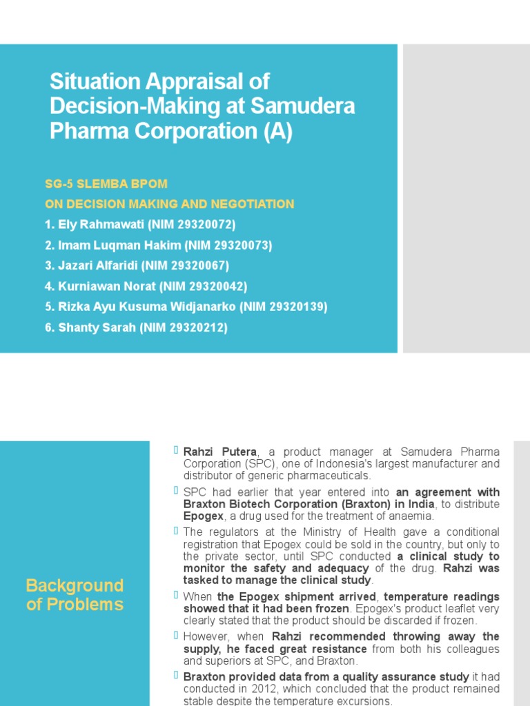 SG 5 - Situation Appraisal Rahzi - S Dilemma (Final Edit) | PDF ...