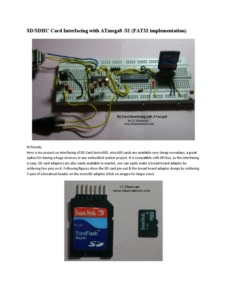 Interfacing SD Card With Microcontroller | PDF | Computer File | Computing