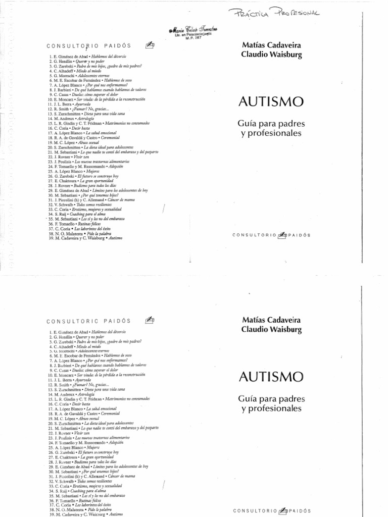 Autismo Guia para Padres y Profesionales2 | PDF