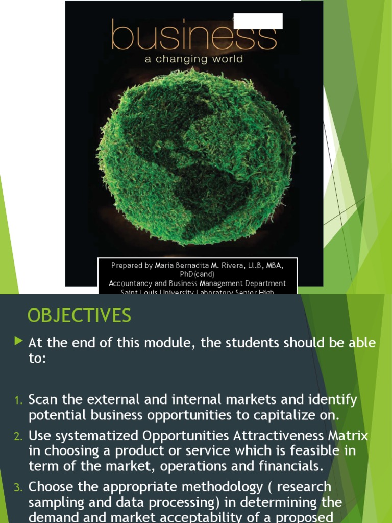 Business Opportunity Analysis Module | PDF | Entrepreneurship | Swot ...