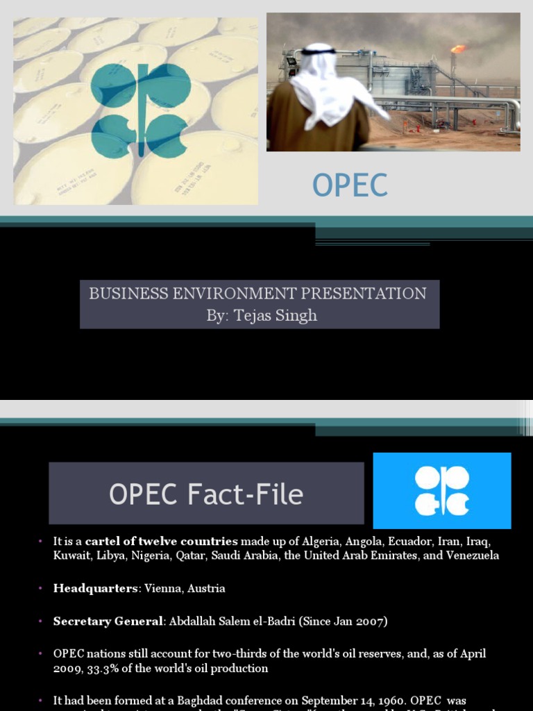 Business Environment Presentation By: Tejas Singh | PDF | Opec | 1973 Oil Crisis