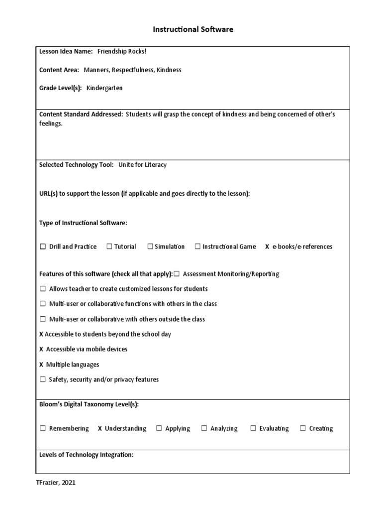 m04 Instructional Software Lesson Idea Template 8 | PDF | Pedagogy ...
