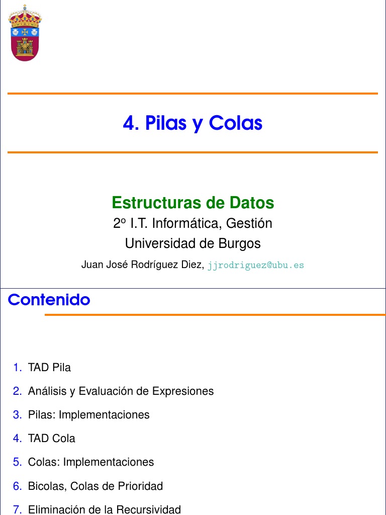 Estructuras de datos pilas y colas: una introducción a sus propiedades ...