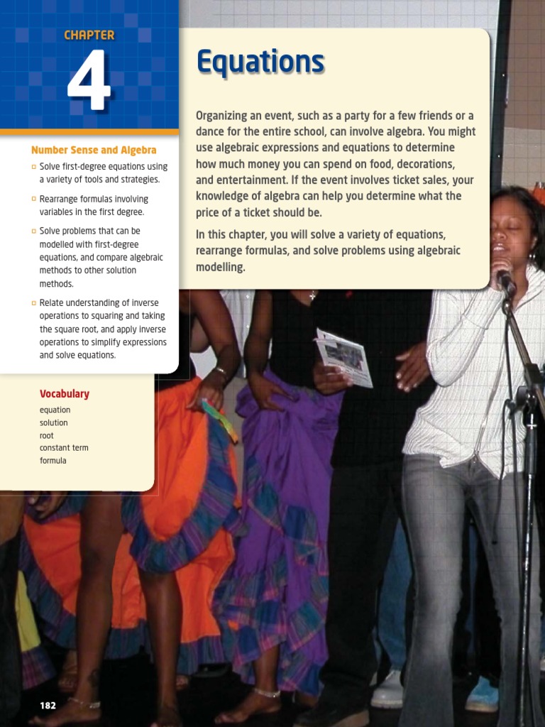 Ib Grade 9 Math Book Chapter4 | PDF | Equations | Algebra