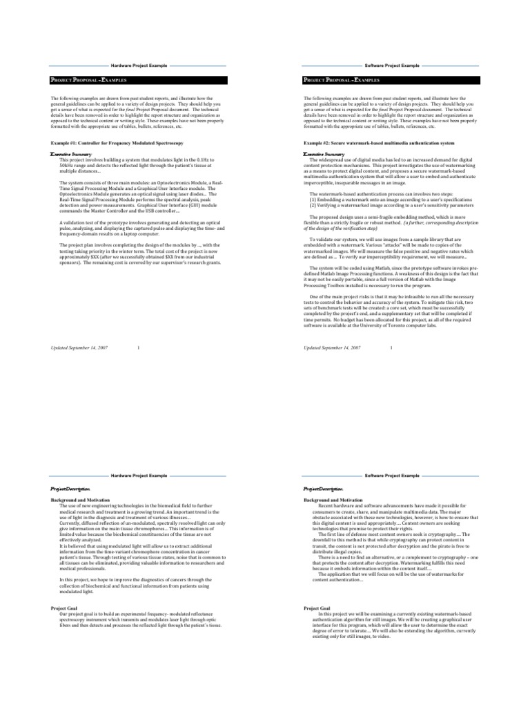 Project Proposal Examples | PDF | Graphical User Interfaces | Input/Output